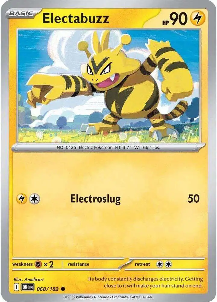 Pokemon Trading Card Game Destined Rivals Single Card Common Electabuzz 68 - ToyWiz