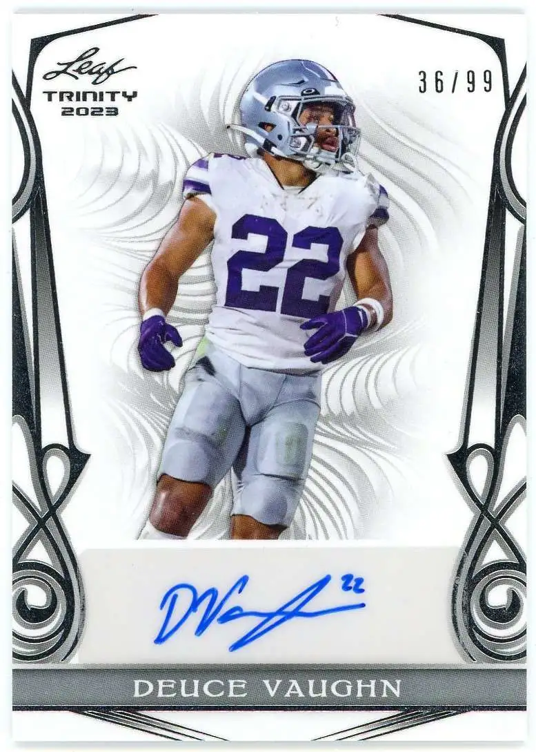 NFL Leaf 2023 Trinity Football Single Card 3699 Deuce Vaughn BA-DV1 ...