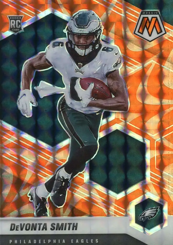 NFL 2021 Panini Mosaic Single Card Reactive Orange Prizm DeVonta Smith ...
