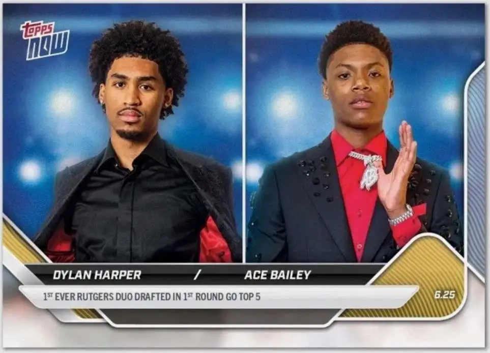NBA 2025 NOW Basketball Single Card Dylan Harper Ace Bailey DHAB Rookie ...