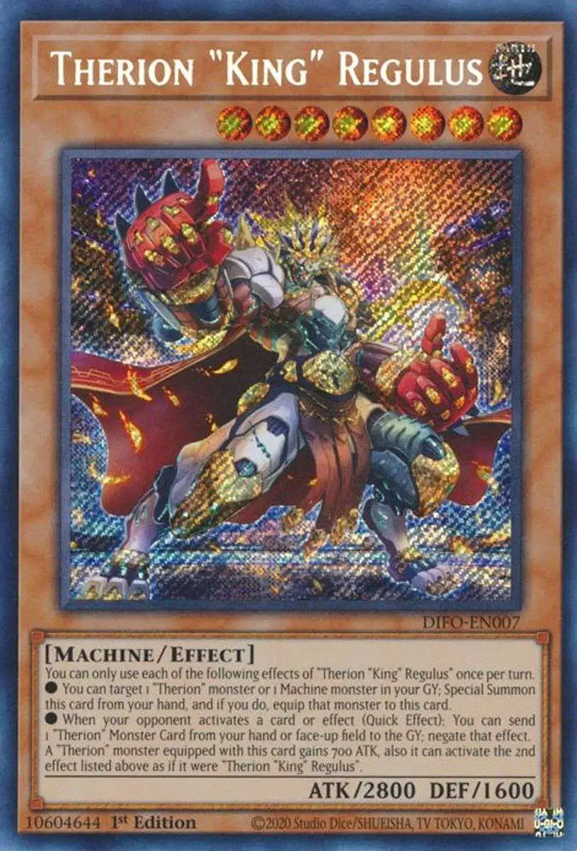 YuGiOh Trading Card Game Dimension Force Single Card Starlight Rare Therion King Regulus DIFO ...