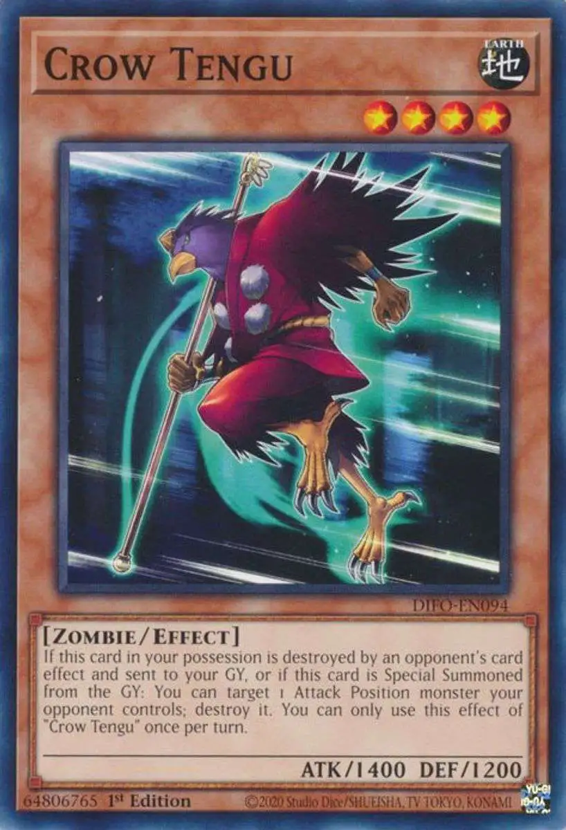 YuGiOh Trading Card Game Dimension Force Single Card Common Crow Tengu ...