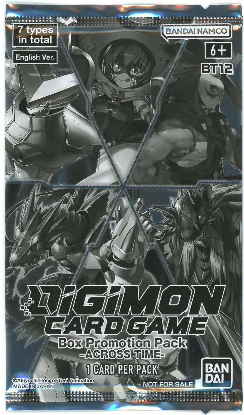 Digimon Trading Card Game Across Time Booster Box Topper PROMOTION Pack BT12 ENGLISH, 1 Card ...
