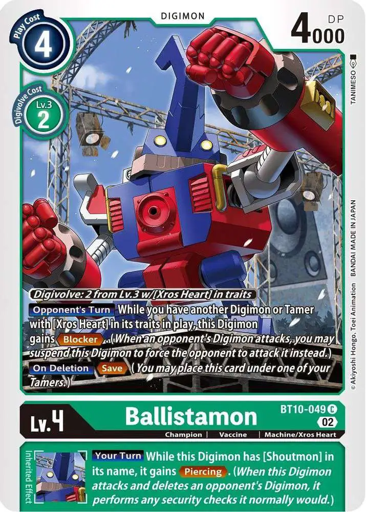 Digimon Xros Encounter Single Card Common Ballistamon BT10-049 - ToyWiz