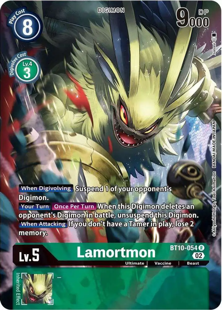 Digimon Xros Encounter Single Card Rare Lamortmon BT10-054 Alternate Art - ToyWiz