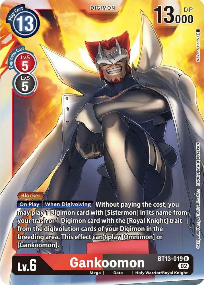 Digimon Trading Card Game Versus Royal Knights Single Card Rare Gankoomon BT13-019 - ToyWiz