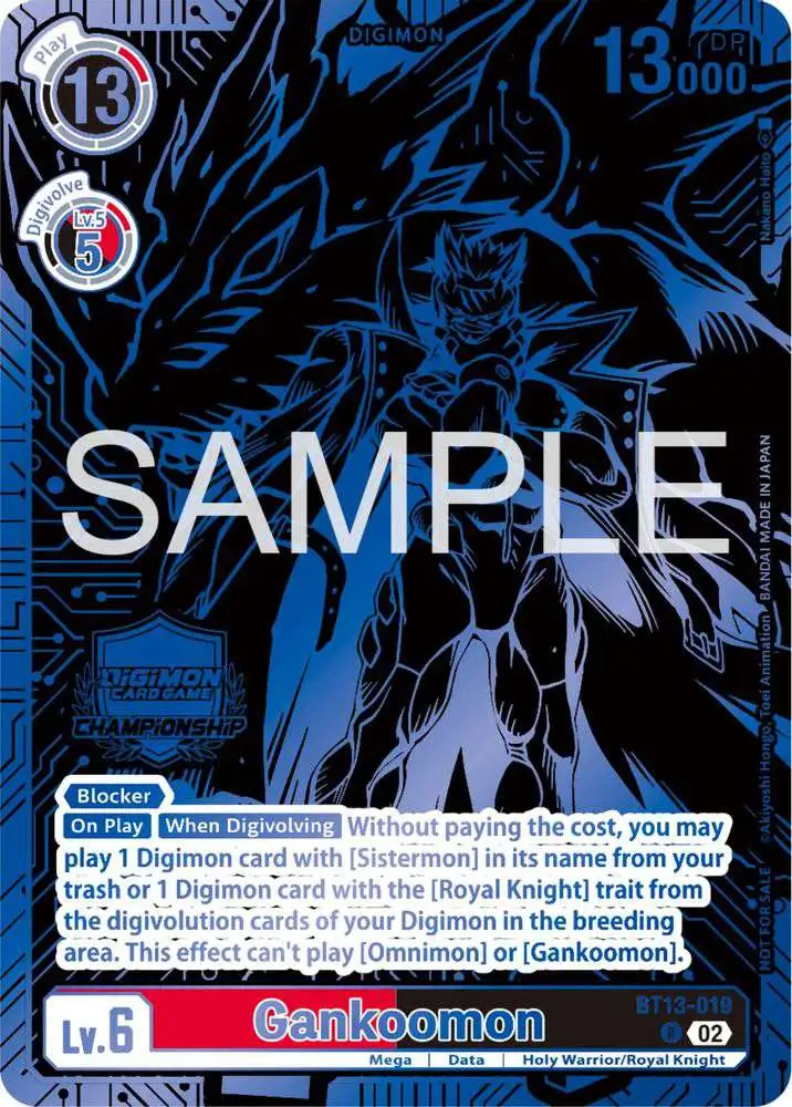 Digimon Trading Card Game Versus Royal Knights Single Card Promo Gankoomon BT13-019 2023 ...