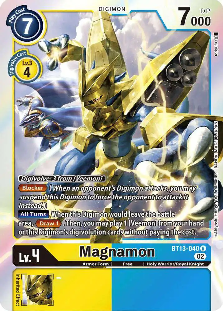 Digimon Trading Card Game Versus Royal Knights Single Card Rare Magnamon BT13-040 - ToyWiz