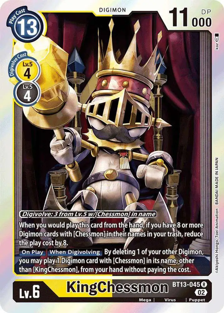 Digimon Trading Card Game Versus Royal Knights Single Card Rare KingChessmon BT13-045 - ToyWiz