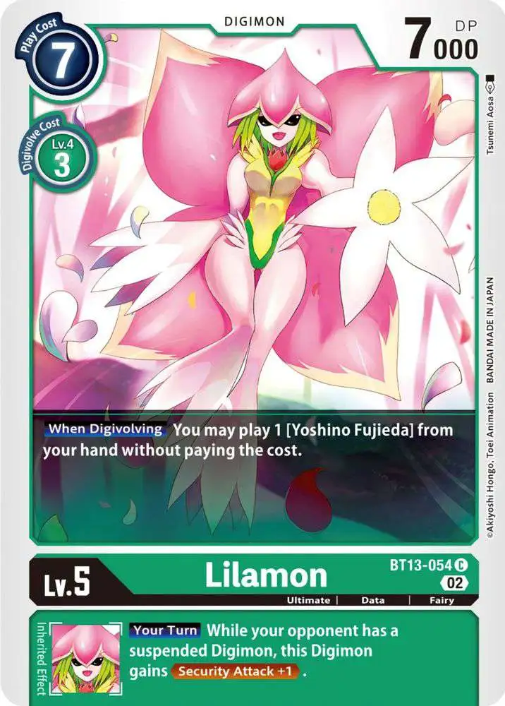 Digimon Trading Card Game Versus Royal Knights Single Card Common Lilamon BT13-054 - ToyWiz