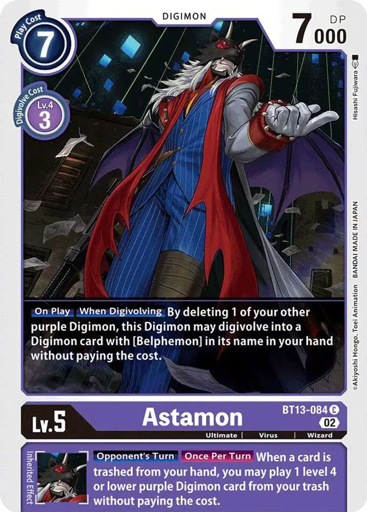Digimon Trading Card Game Versus Royal Knights Single Card Common Astamon BT13-084 - ToyWiz