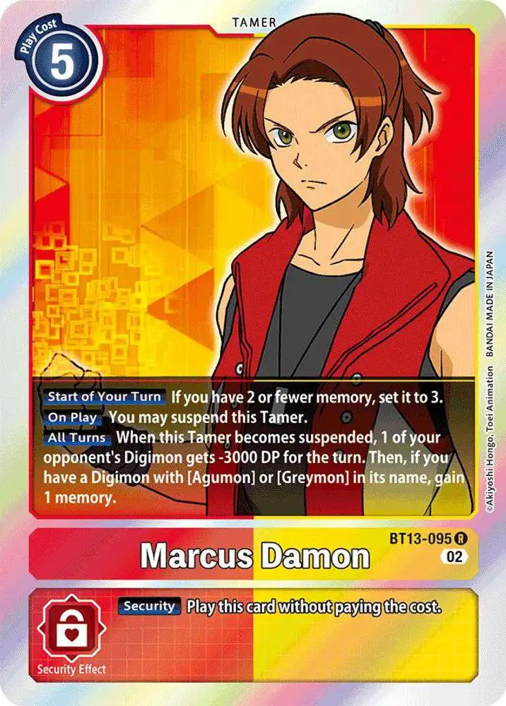 Digimon Trading Card Game Versus Royal Knights Single Card Rare Marcus Damon BT13-095 - ToyWiz