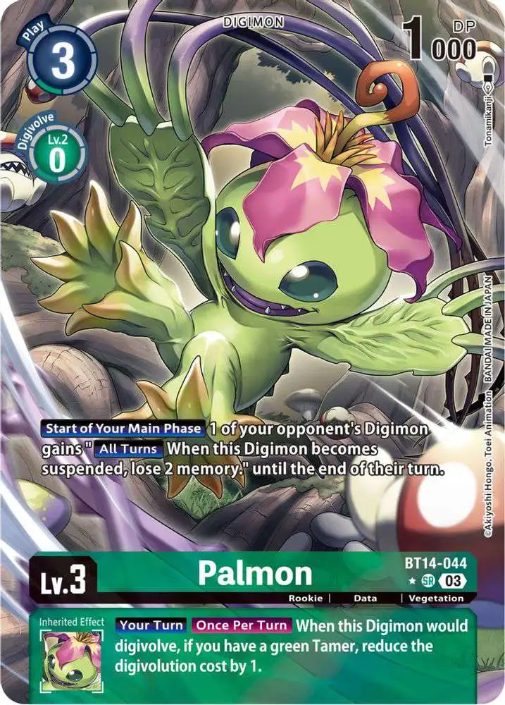 Digimon Trading Card Game Blast Ace Single Card Super Rare Palmon BT14-044 Alternate Art - ToyWiz