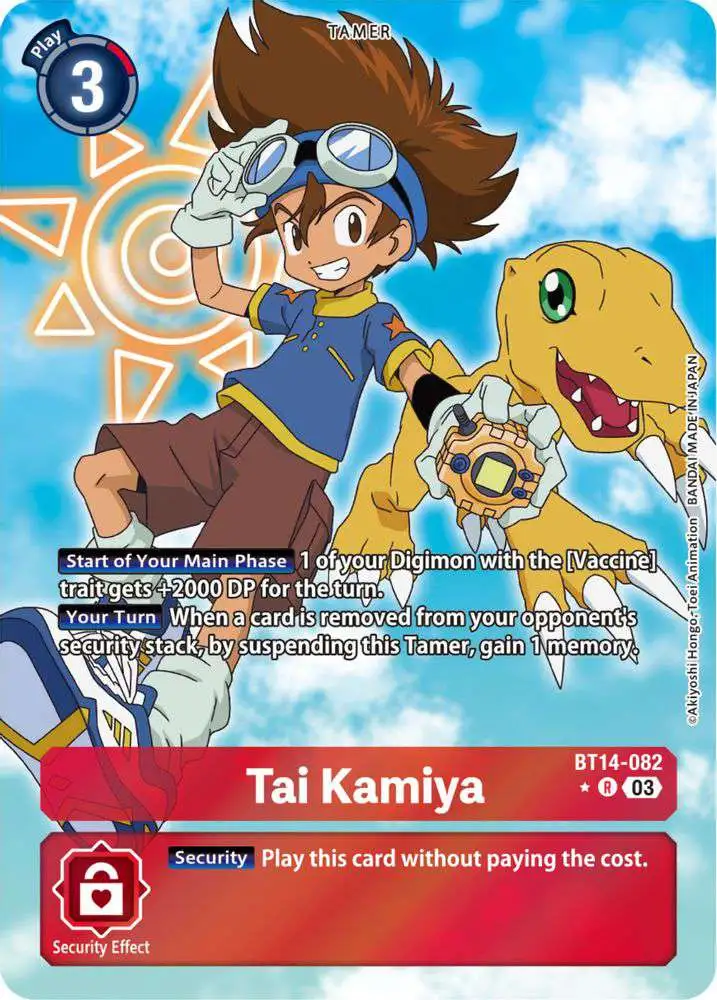 Digimon Trading Card Game Blast Ace Single Card Rare Tai Kamiya BT14-082 Alternate Art - ToyWiz