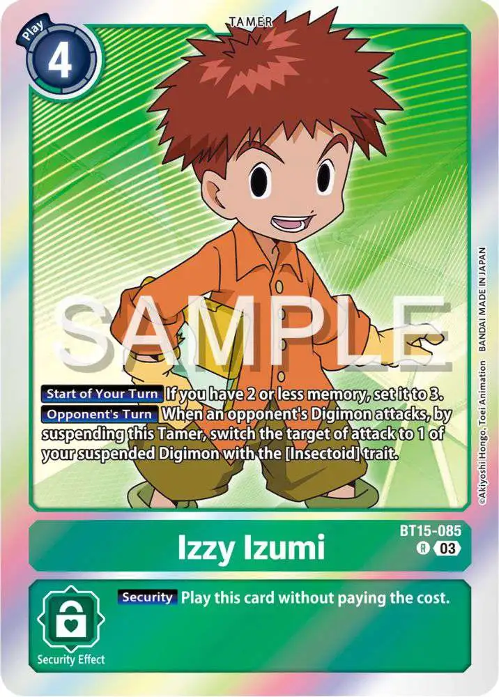 Digimon Trading Card Game Exceed Apocalypse Single Card Rare Izzy Izumi BT15-085 - ToyWiz