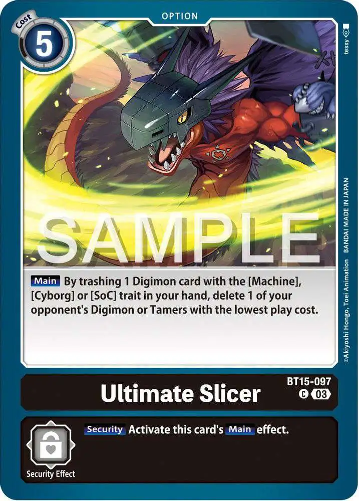 Digimon Exceed Apocalypse Single Card Common Ultimate Slicer BT15-097 ...