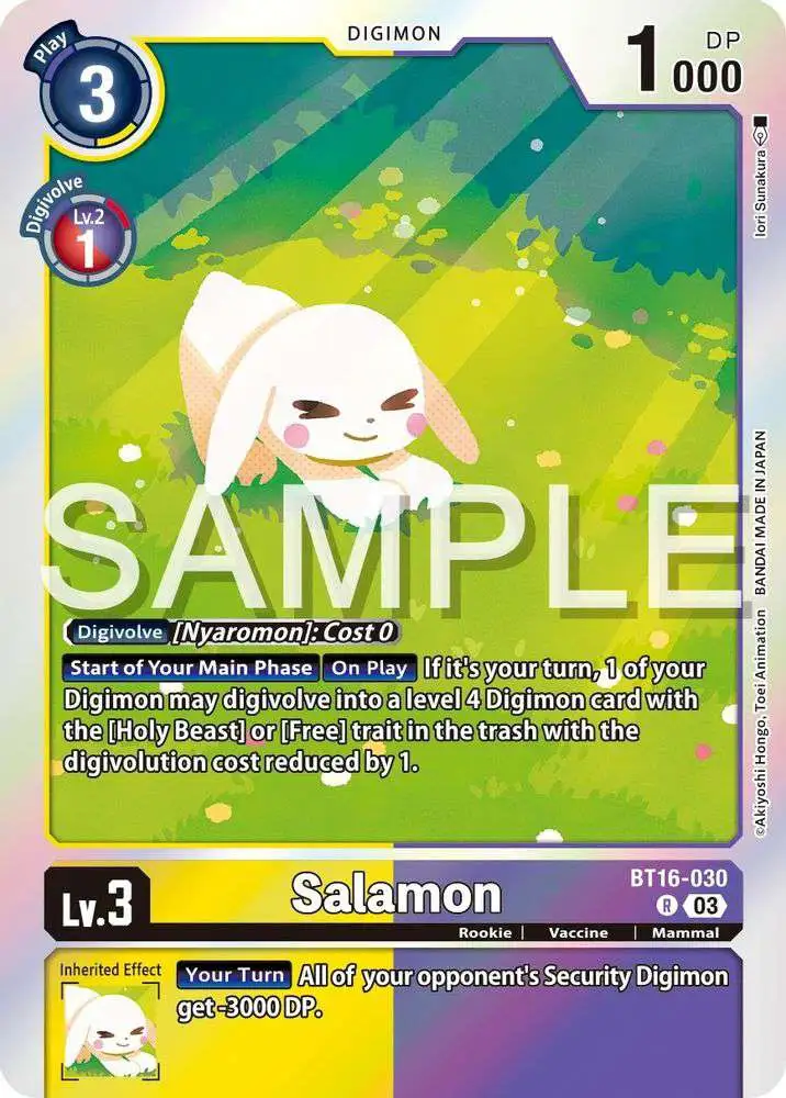 Digimon Trading Card Game Beginning Observer Single Card Rare Salamon ...
