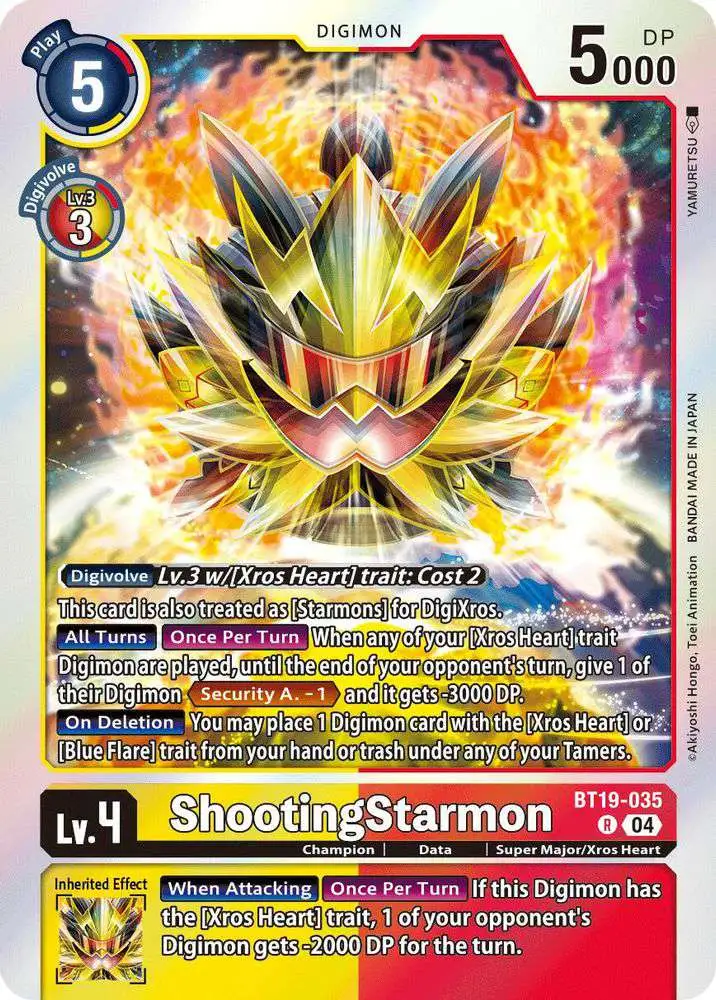 Digimon Trading Card Game Release Special Booster 2.5 Single Card Rare ShootingStarmon BT19-035 ...