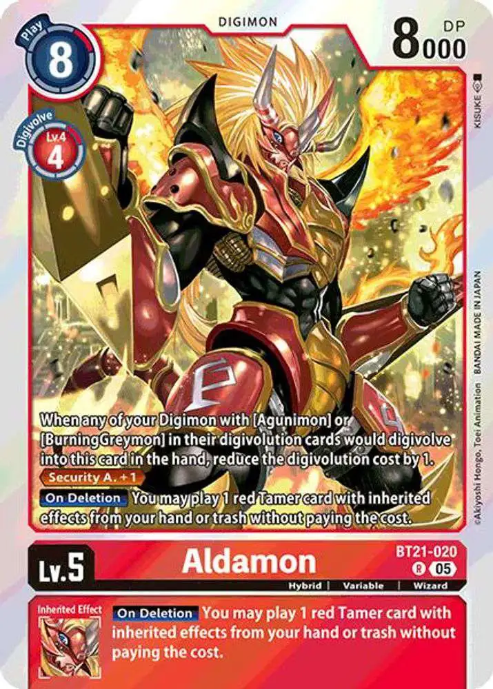 Digimon Trading Card Game World Convergence Single Card Rare Aldamon BT21-020 - ToyWiz