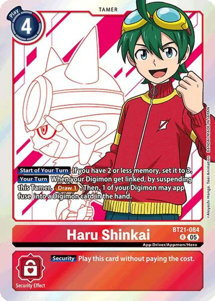 Digimon Trading Card Game World Convergence Single Card Rare Haru Shinkai BT21-084 - ToyWiz