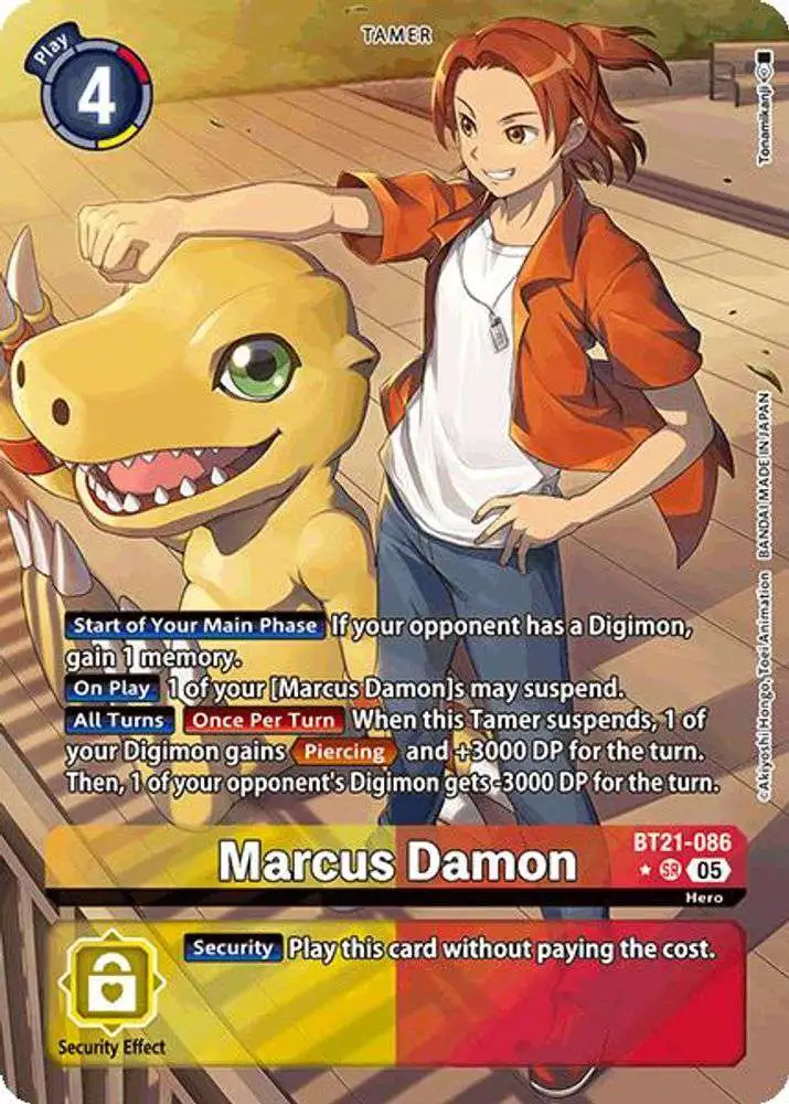 Digimon Trading Card Game World Convergence Single Card Super Rare Marcus Damon BT21-086 ...