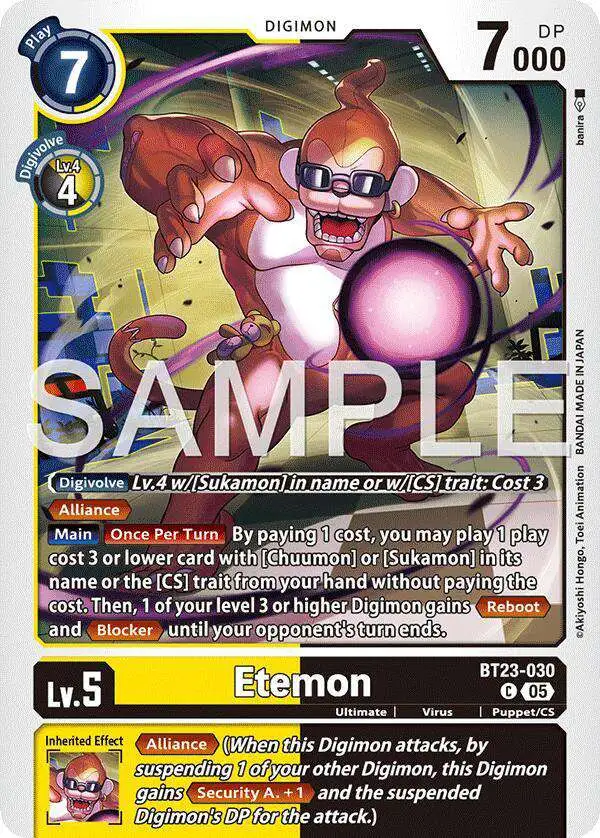 Digimon Trading Card Game Hackers Slumber Single Card Common Etemon ...