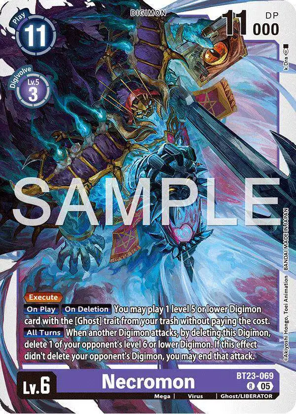 Digimon Trading Card Game Hackers Slumber Single Card Rare Necromon ...