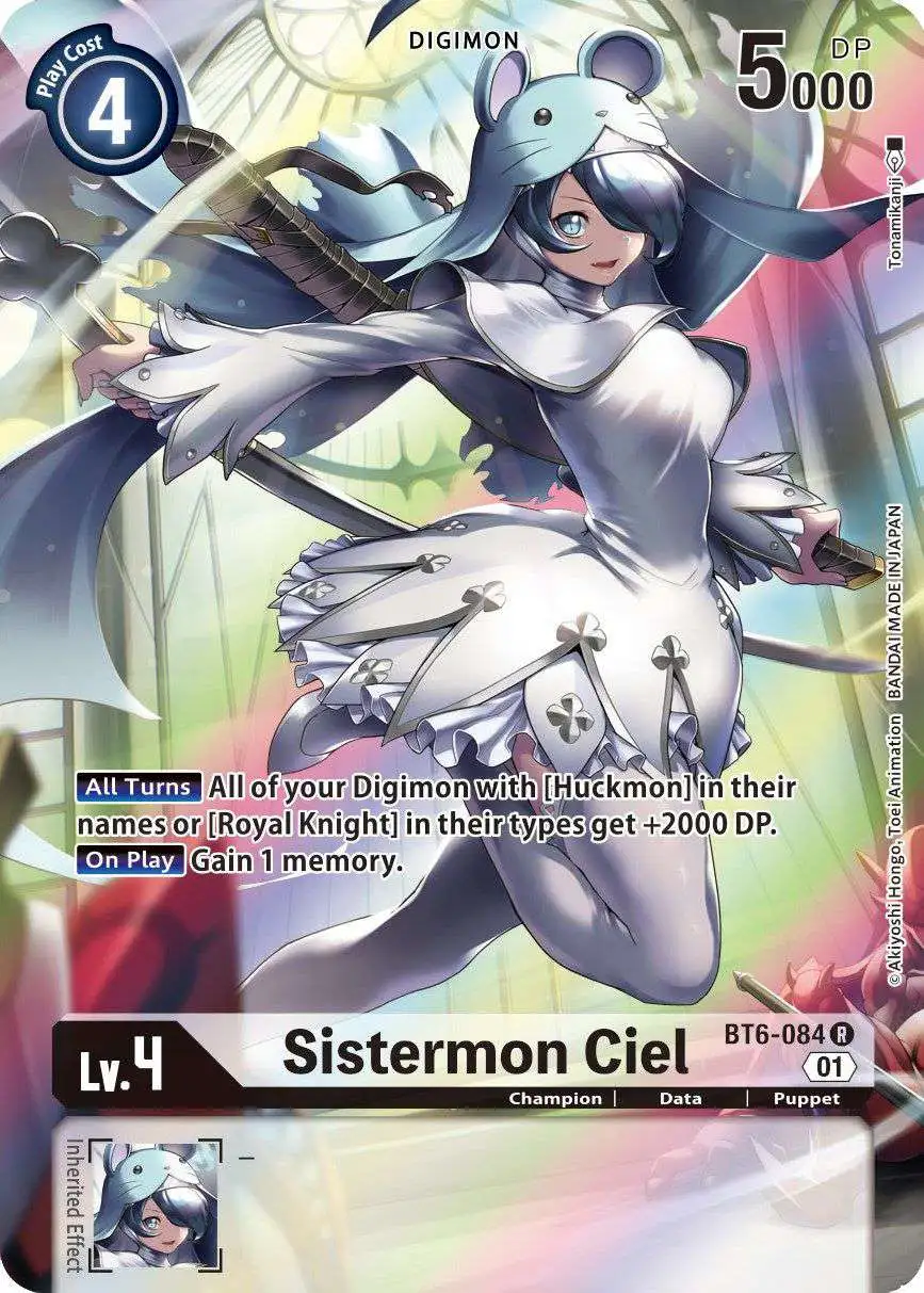Digimon Trading Card Game Double Diamond Single Card Rare Sistermon Ciel BT6-084 Alternate Art ...