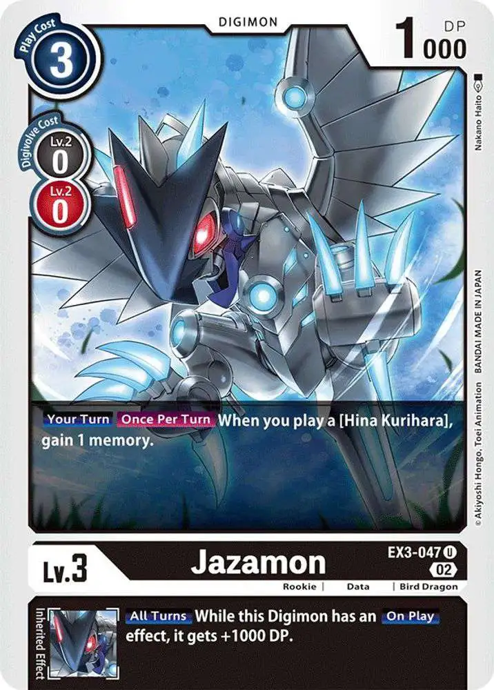 Digimon Trading Card Game Draconic Roar Single Card Uncommon Jazamon EX3-047 - ToyWiz