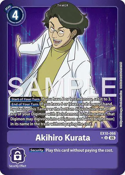 Digimon Trading Card Game Sinister Order Single Card Uncommon Akihiro Kurata EX10-066 Foil Art ...