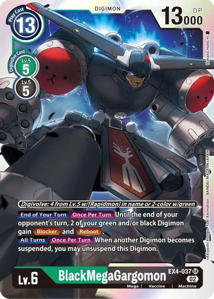 Digimon Trading Card Game Alternative Being Single Card Super Rare BlackMegaGargomon EX4-037 ...