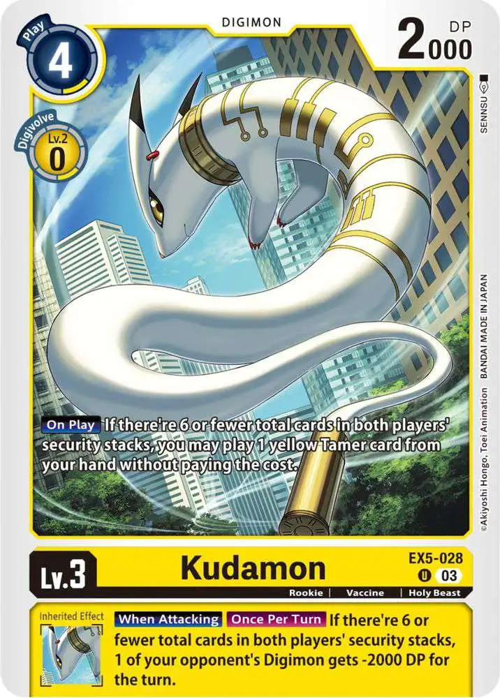 Digimon Animal Colosseum Single Card Uncommon Kudamon EX5-028 - ToyWiz
