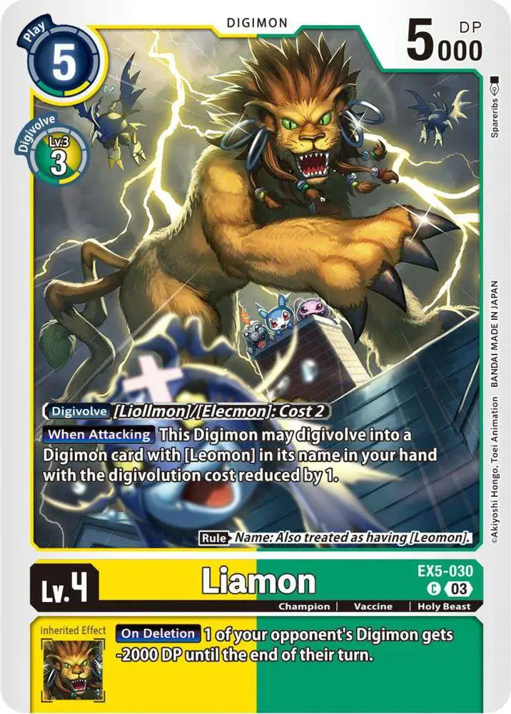 Digimon Animal Colosseum Single Card Common Liamon EX5-030 - ToyWiz