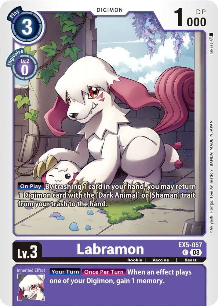 Digimon Animal Colosseum Single Card Common Labramon EX5-057 - ToyWiz Digimon Animal Colosseum Single Card Common Labramon EX5-057 - ToyWiz
