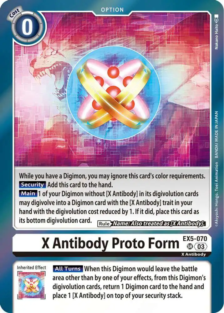 Digimon Animal Colosseum Single Card Super Rare X Antibody Proto Form ...
