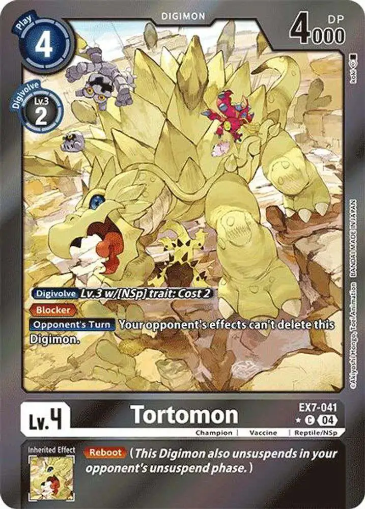 Digimon Trading Card Game Liberator Single Card Common Tortomon EX7-041 ...