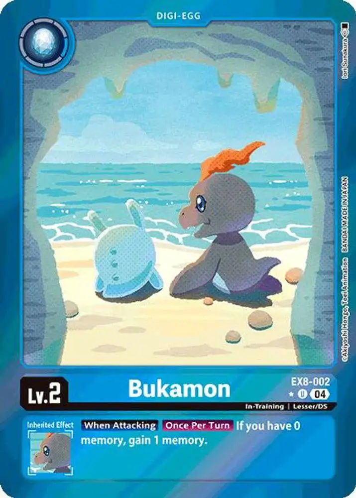 Digimon Trading Card Game Chain of Liberation Single Card Uncommon Bukamon EX8-002 Limited Foil ...