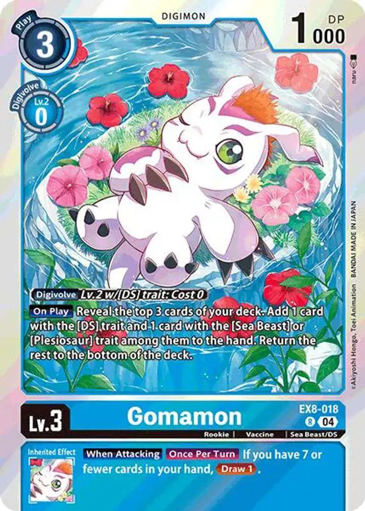 Digimon Trading Card Game Chain of Liberation Single Card Rare Gomamon EX8-018 - ToyWiz