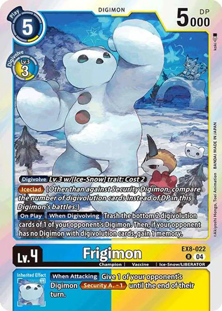 Digimon Trading Card Game Chain of Liberation Single Card Rare Frigimon ...
