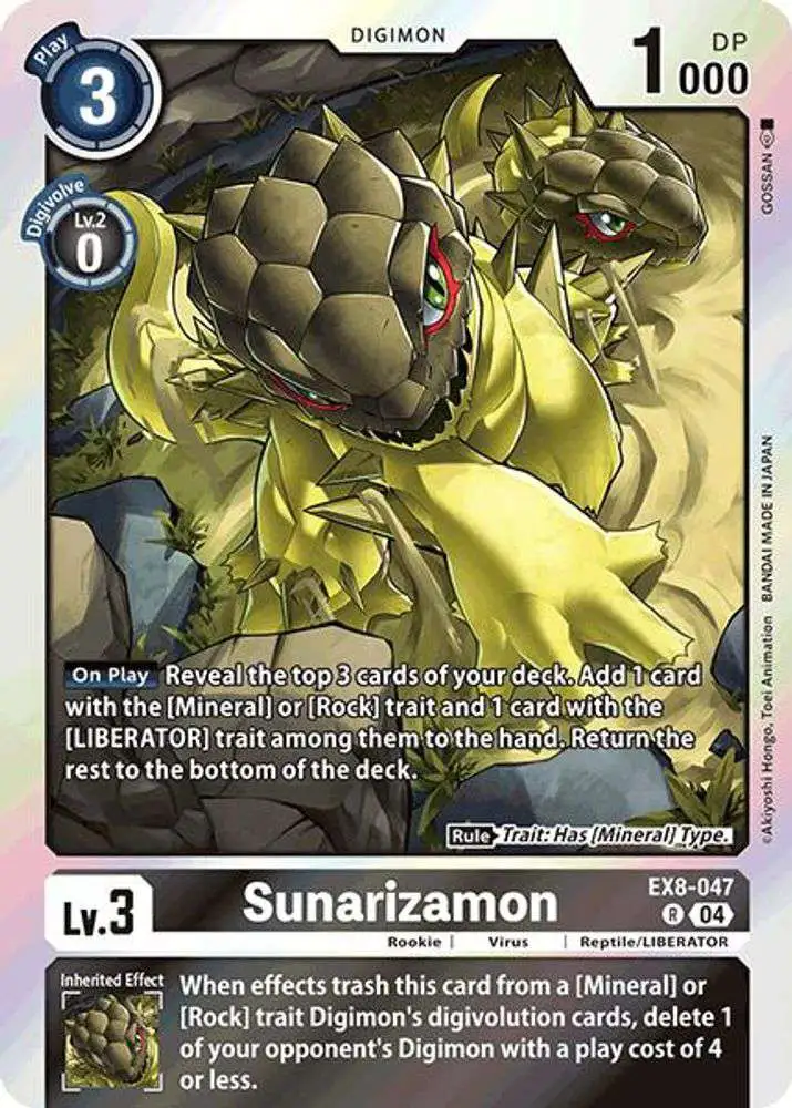Digimon Trading Card Game Chain of Liberation Single Card Rare Sunarizamon EX8-047 - ToyWiz