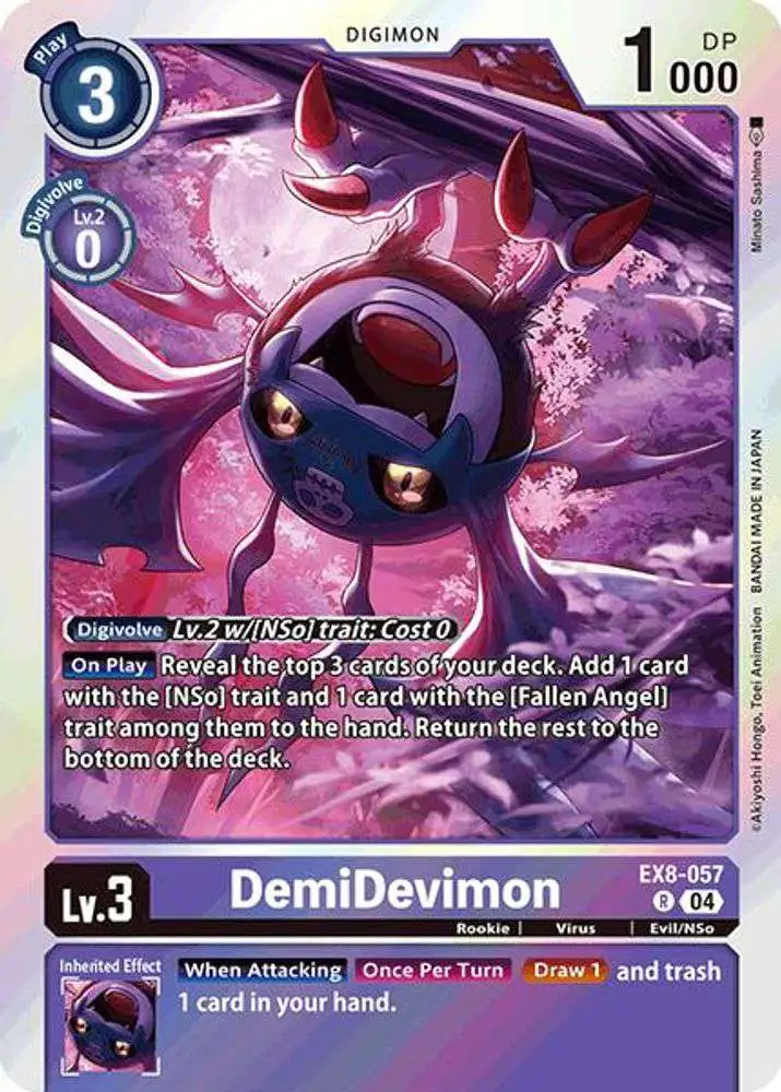 Digimon Trading Card Game Chain of Liberation Single Card Rare DemiDevimon EX8-057 - ToyWiz