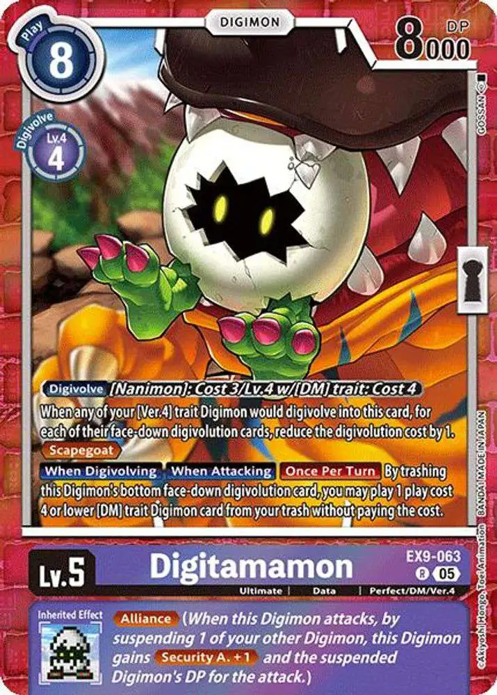 Digimon Trading Card Game Versus Monsters Single Card Rare Digitamamon ...