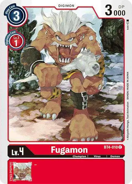 Digimon Trading Card Game Great Legend Single Card Common Fugamon BT4 ...