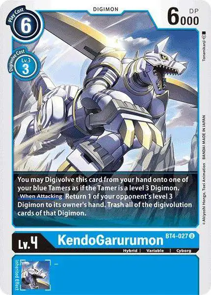 Digimon Trading Card Game Great Legend Single Card Uncommon KendoGarurumon BT4-027 - ToyWiz