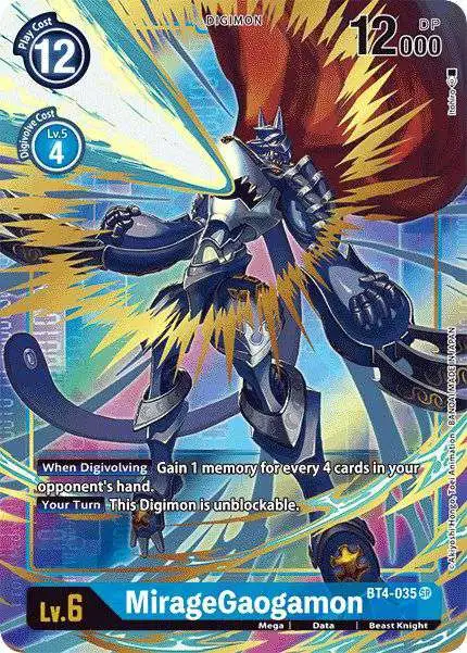 Digimon Trading Card Game Great Legend Single Card Super Rare MirageGaogamon BT4-035 Alternate ...