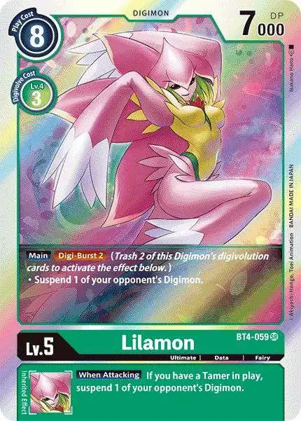 Digimon Trading Card Game Great Legend Single Card Super Rare Lilamon ...