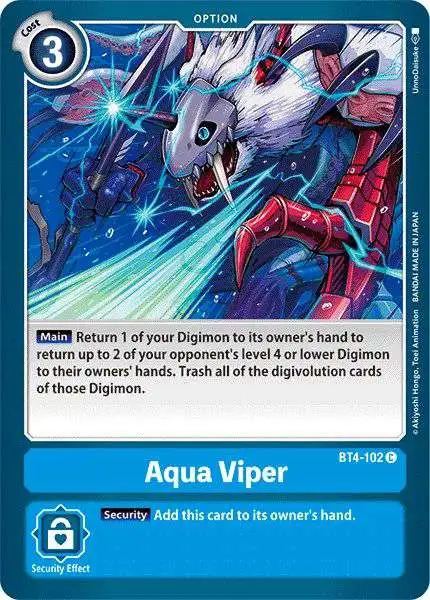 Digimon Trading Card Game Great Legend Single Card Common Aqua Viper ...