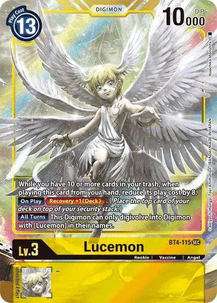 Digimon Trading Card Game Great Legend Single Card Secret Rare Lucemon ...