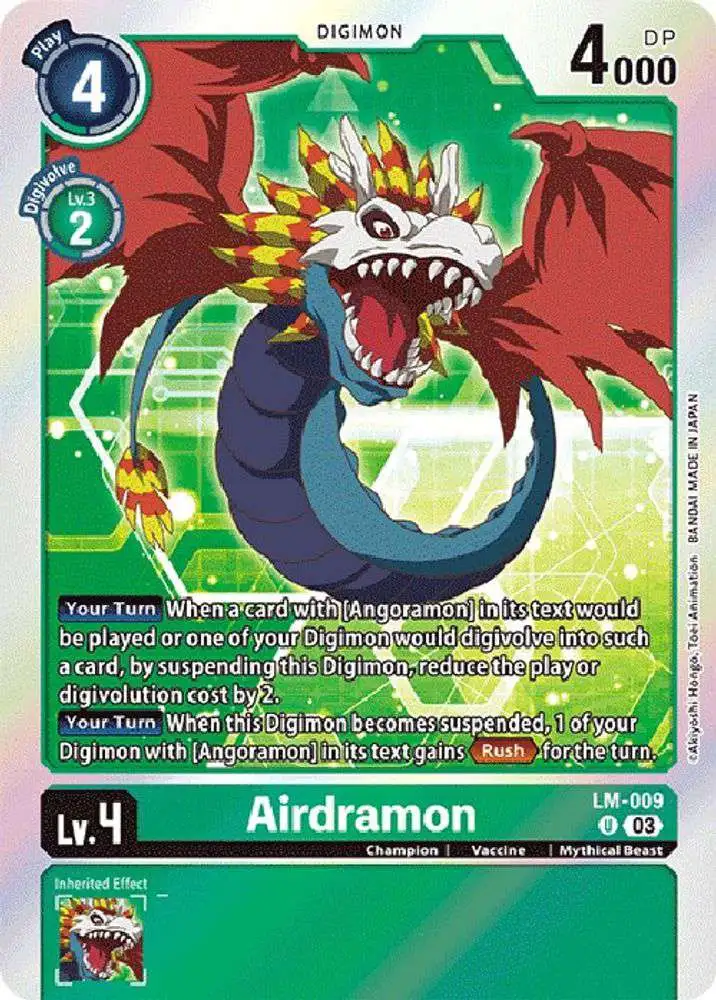 Digimon Exceed Apocalypse Single Card Uncommon Airdramon LM-009 English Exclusive - ToyWiz