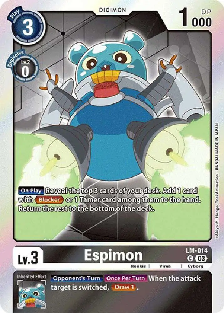 Digimon Exceed Apocalypse Single Card Common Espimon LM-014 English ...